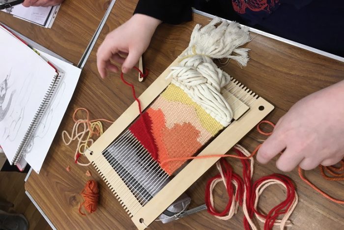 Weaving at our Epsom Group - Conquest ArtEnriching the lives